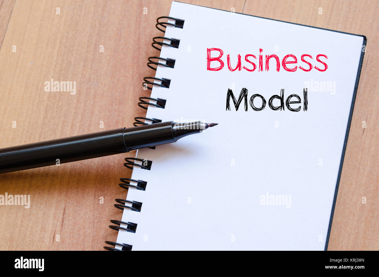 Business model text concept on notebook Stock Photo - Alamy