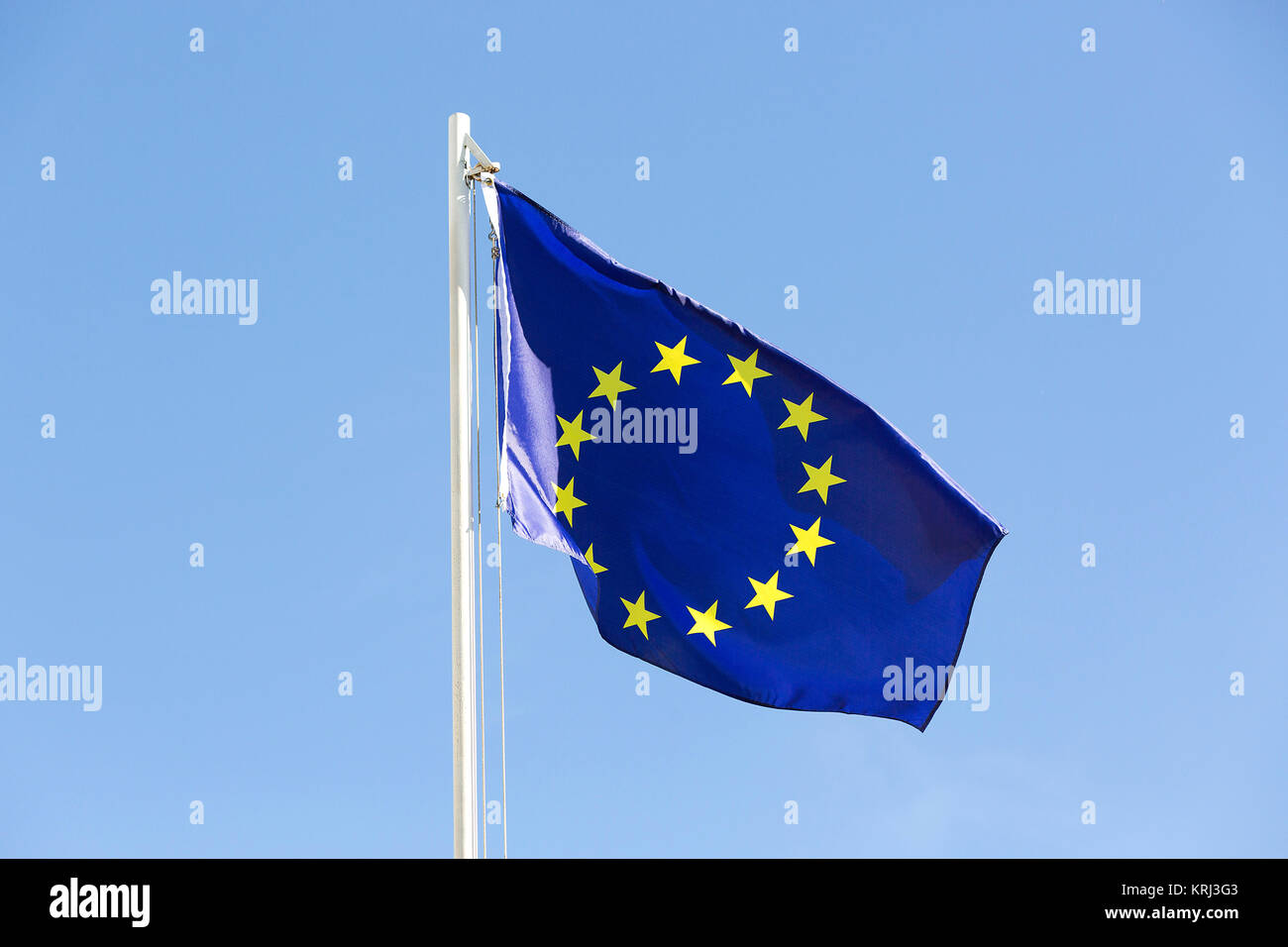 Flag of European Union on a flagpole Stock Photo - Alamy