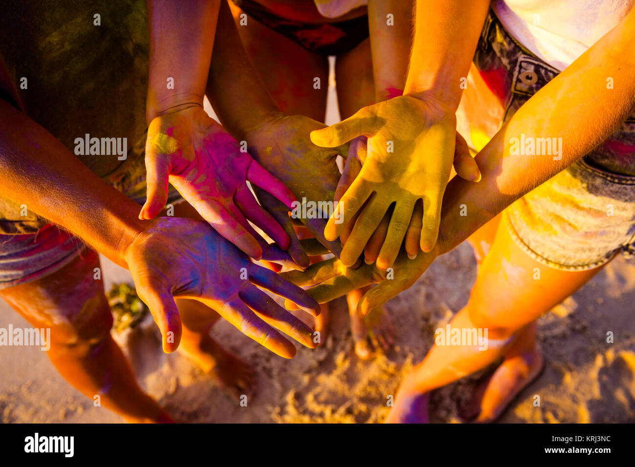 Dancing colorful girl splash paint hi-res stock photography and images ...
