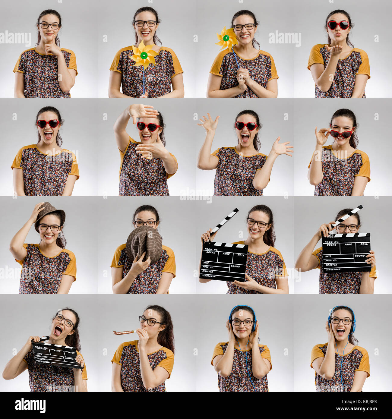 Female Multiple Portraits Stock Photo - Alamy