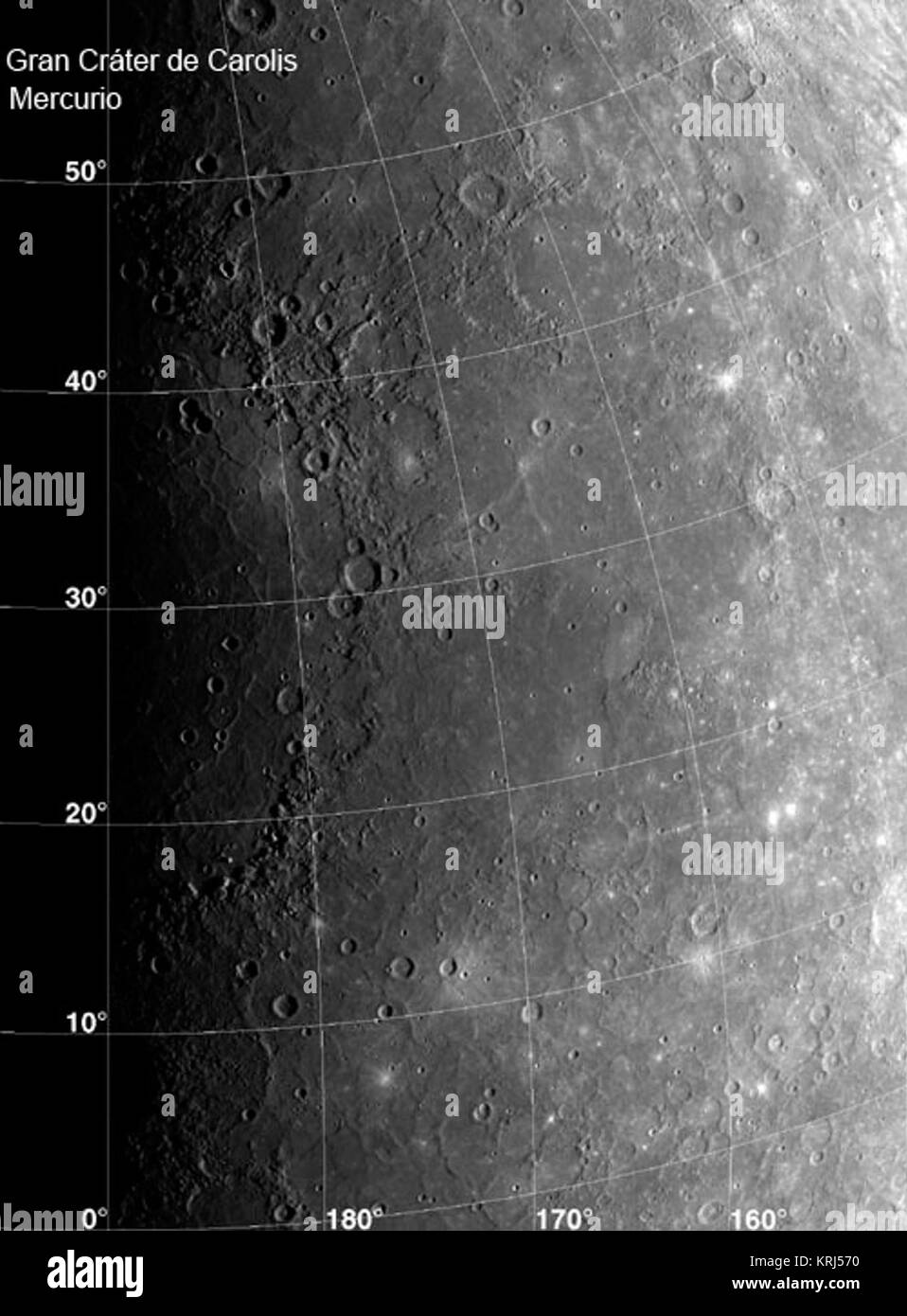 Mercury Caloris-Basin es Stock Photo - Alamy