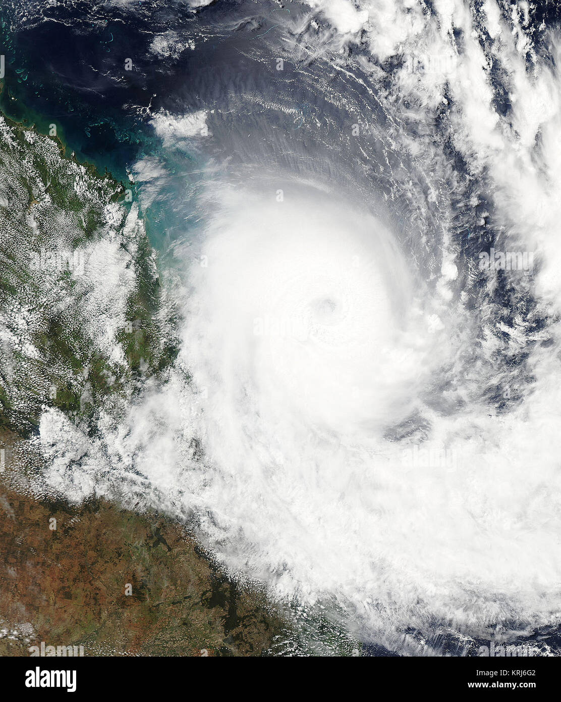 Severe Tropical Cyclone Hamish - 9 March 2009 (MODIS Aqua Stock Photo ...