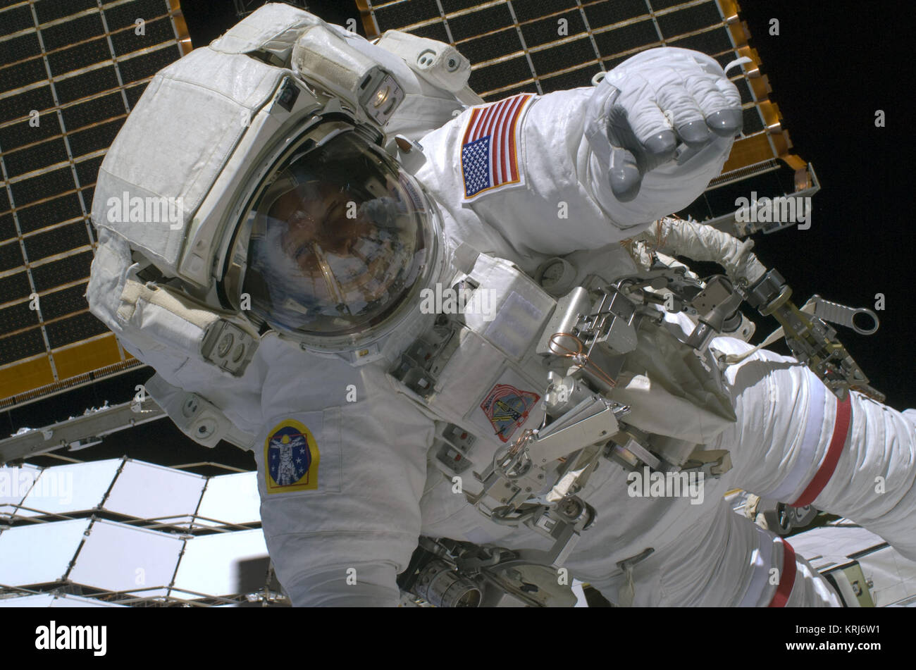 STS-119 EVA1 Swanson02 Stock Photo - Alamy