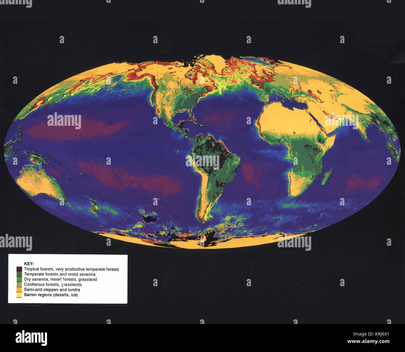 Global Vegetation map - GPN-2003-00029 Stock Photo - Alamy