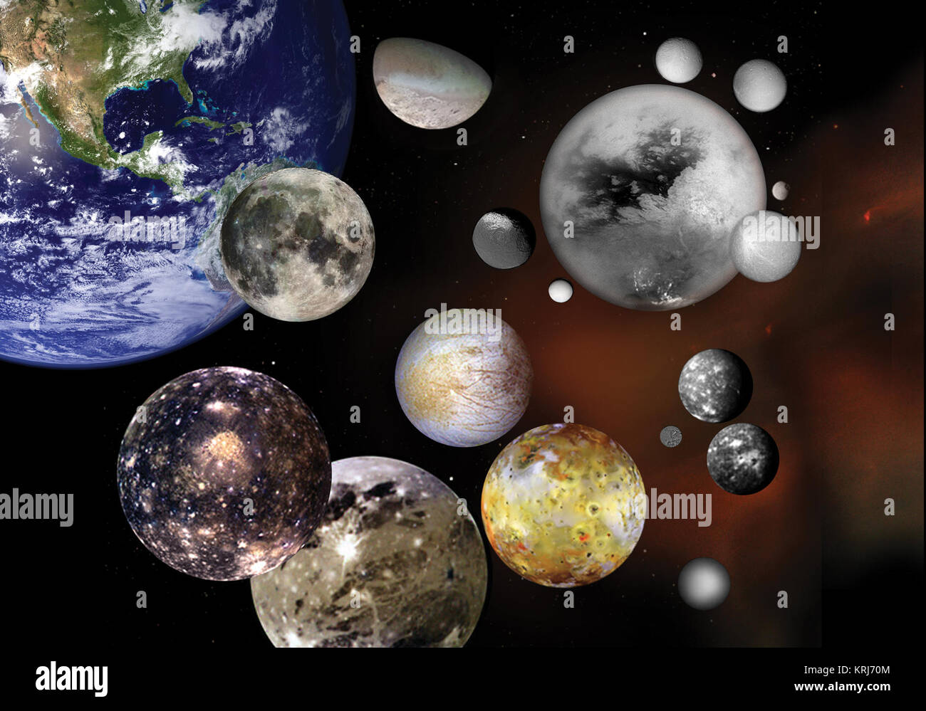 Moons of the Solar System Stock Photo - Alamy