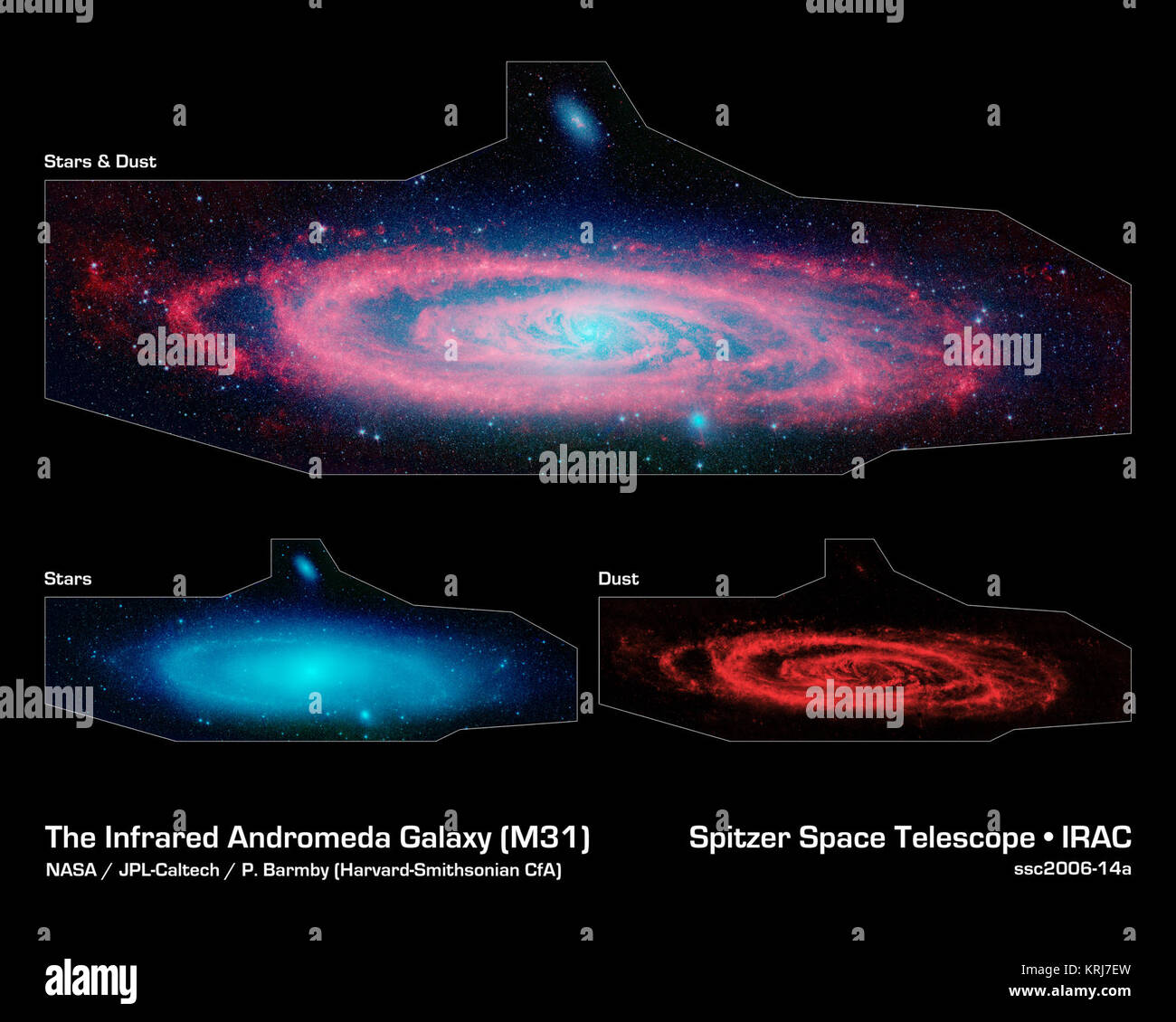 This infrared composite image from NASA's Spitzer Space Telescope shows ...