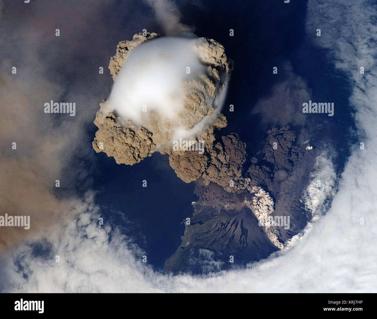 Volcano Eruption From Space Station