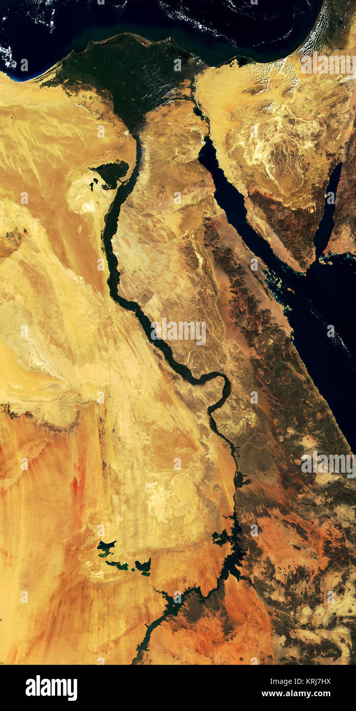 Egypt at night nasa hi-res stock photography and images - Alamy