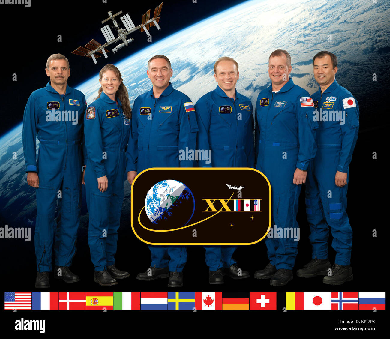 Expedition 23 crew members Stock Photo - Alamy