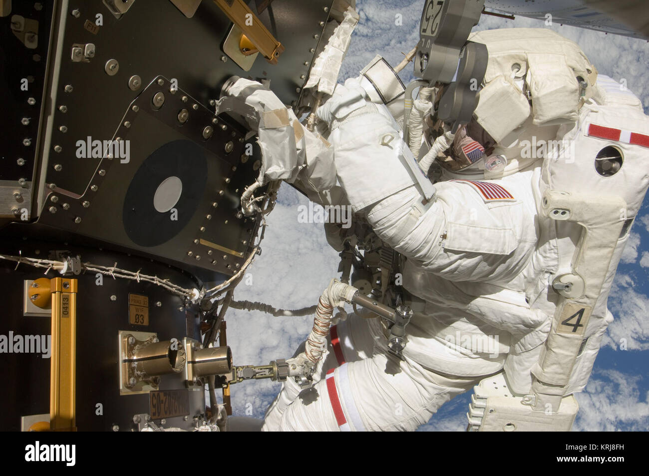 Astronaut Tom Marshburn performs his first spacewalk Stock Photo - Alamy
