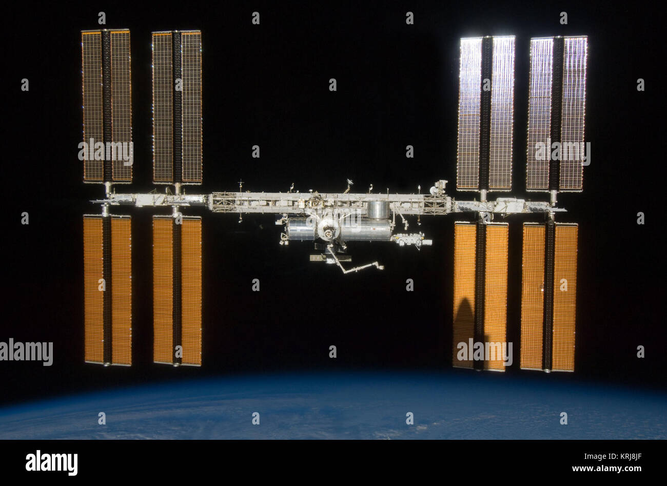ISS & Endeavour Shadow STS-127 2 Stock Photo - Alamy