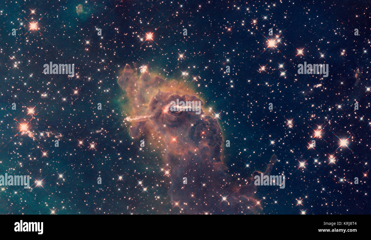 Carina Nebula composite of visible and infrared light (captured by the Hubble Space Telescope ...