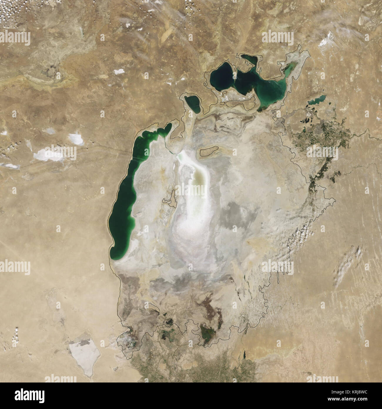 Uzbekistan aral sea satellite hi-res stock photography and images - Alamy