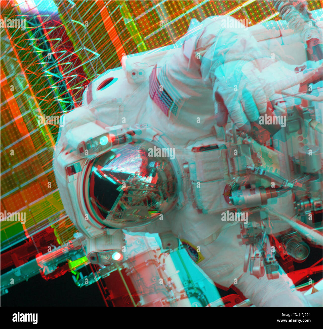 Space suit 3D anaglyph Stock Photo - Alamy