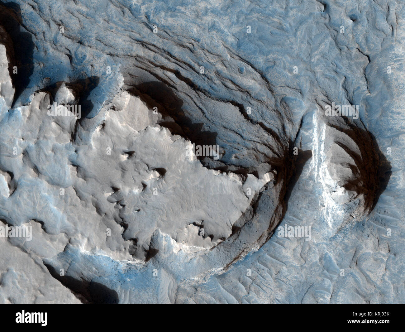 Curvilinear Ridge in Terra Meridiani Stock Photo - Alamy