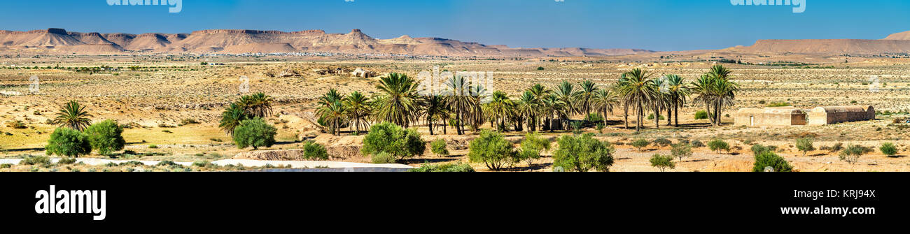 Typical Tunisian landscape at Ksar El Ferech near Tataouine. North ...