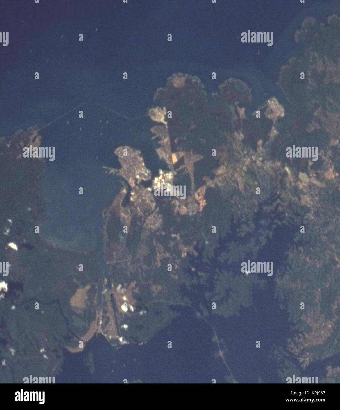Satellite Image Photo Colon City Panama 2 Stock Photo - Alamy