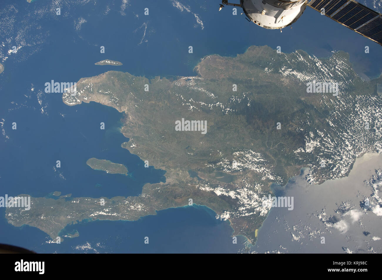ISS-20 Caribbean island of Hispaniola from the ISS Stock Photo - Alamy