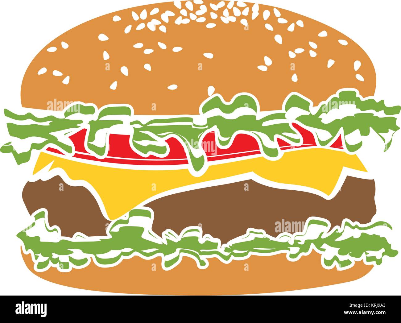 Colorful Pictogram Icon Burger for the creative use in graphic design ...