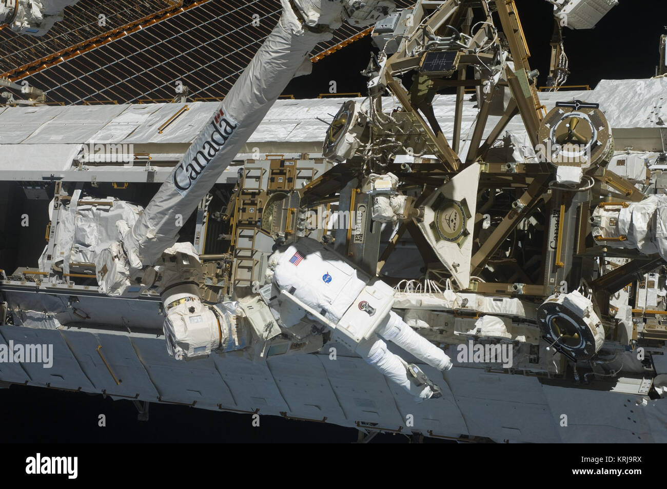 STS-129 EVA3 Robert Satcher 4 Stock Photo - Alamy