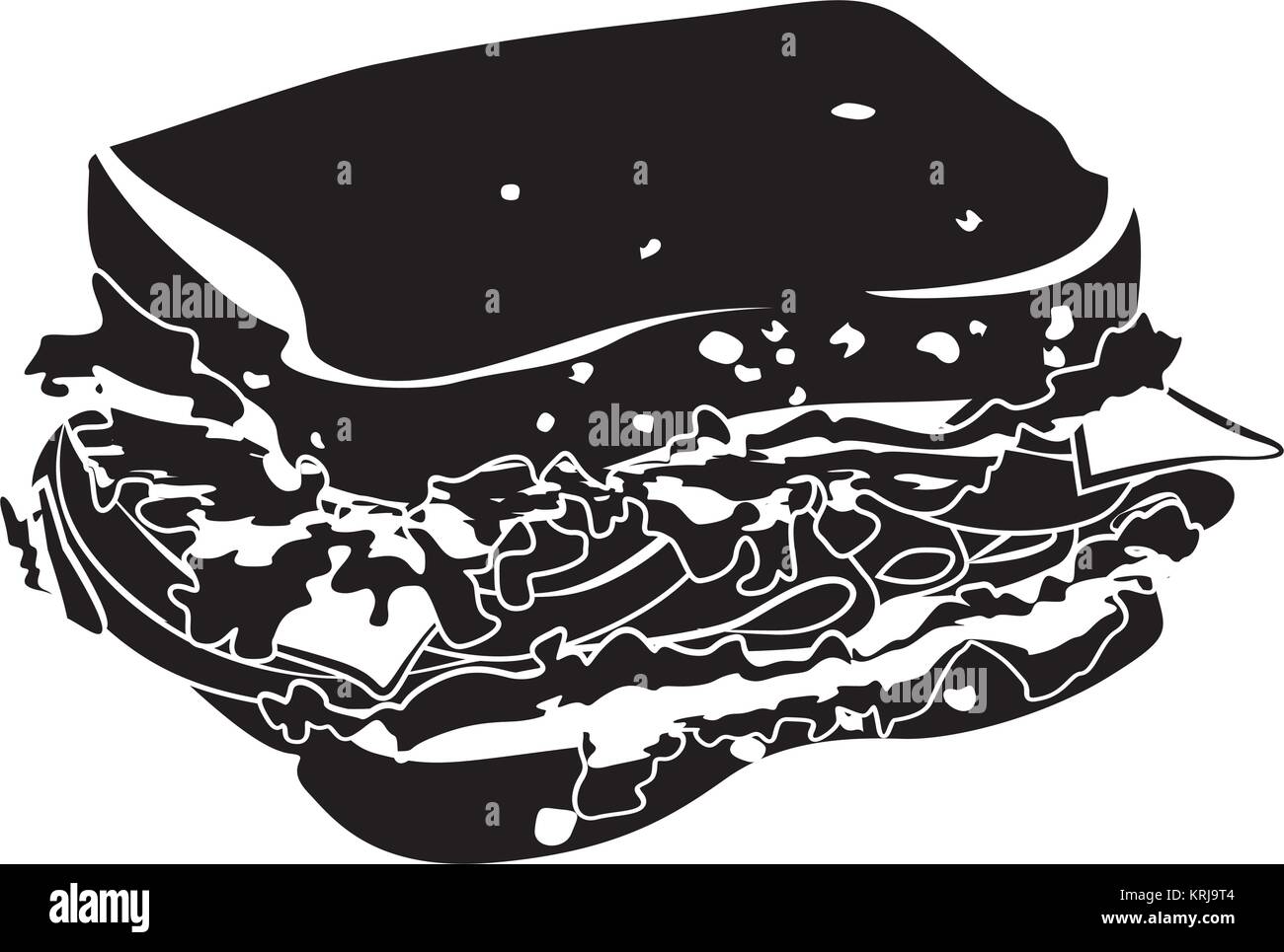 Ham sandwich sign Stock Vector Images - Alamy