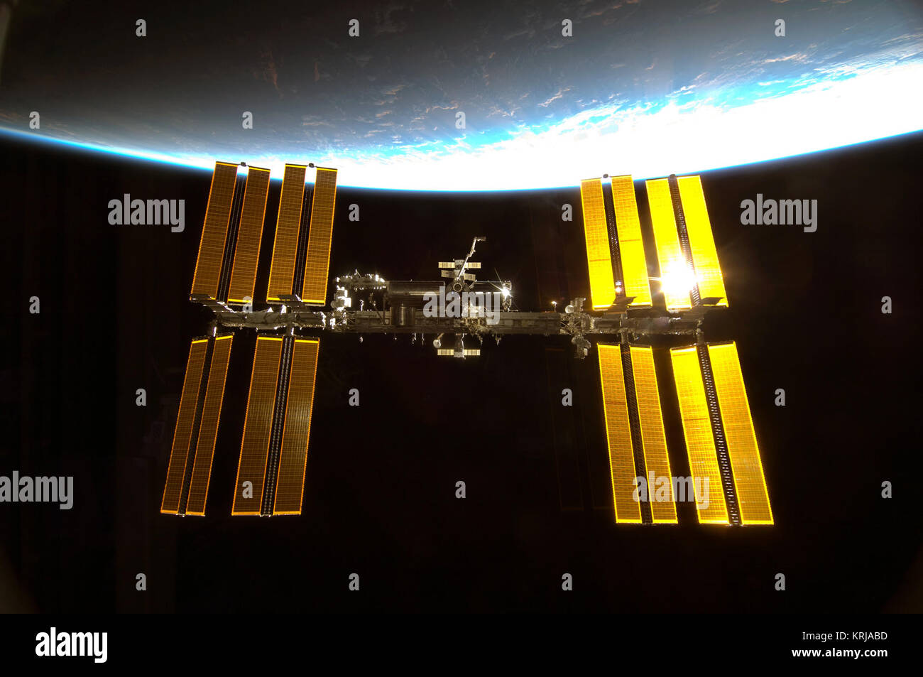 STS-130 ISS Approach Stock Photo - Alamy