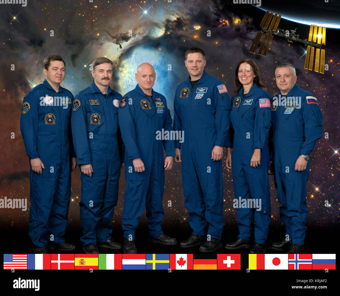Expedition 25 crew portrait Stock Photo - Alamy