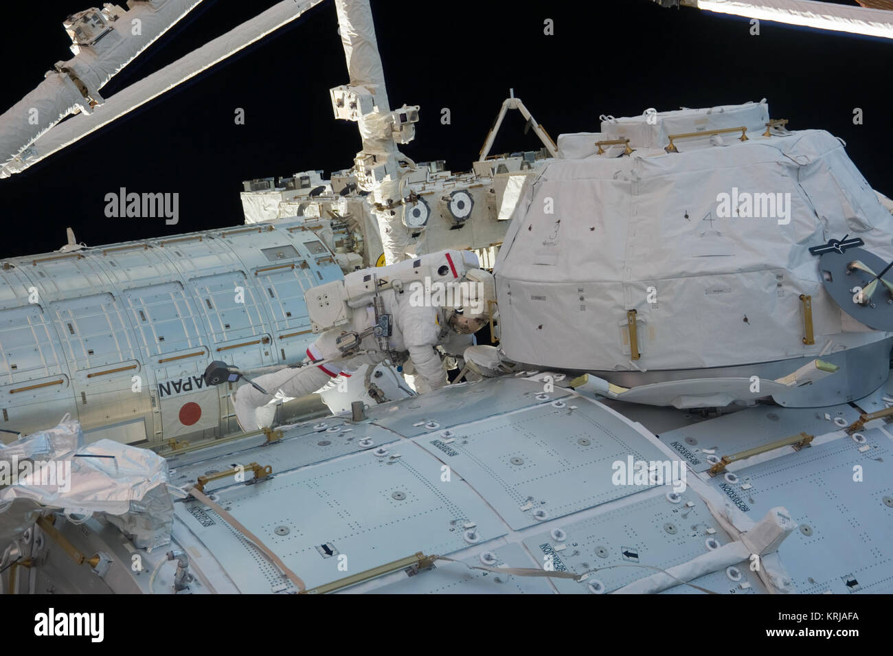 STS-130 EVA3 Robert Behnken 2 Stock Photo - Alamy