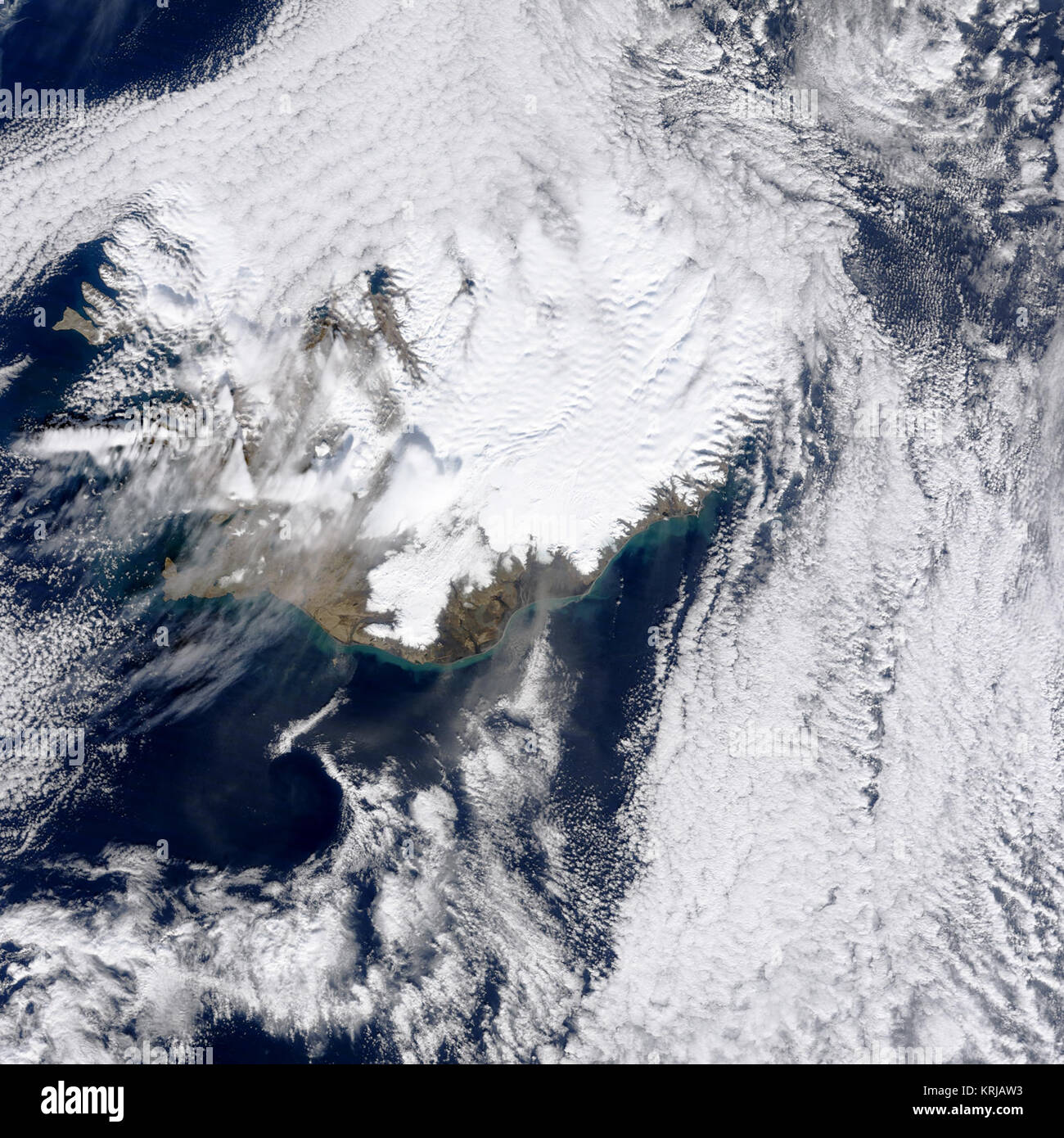 Eruption of Eyjafjallajökull Volcano, Iceland 2010-03-26 lrg Stock ...