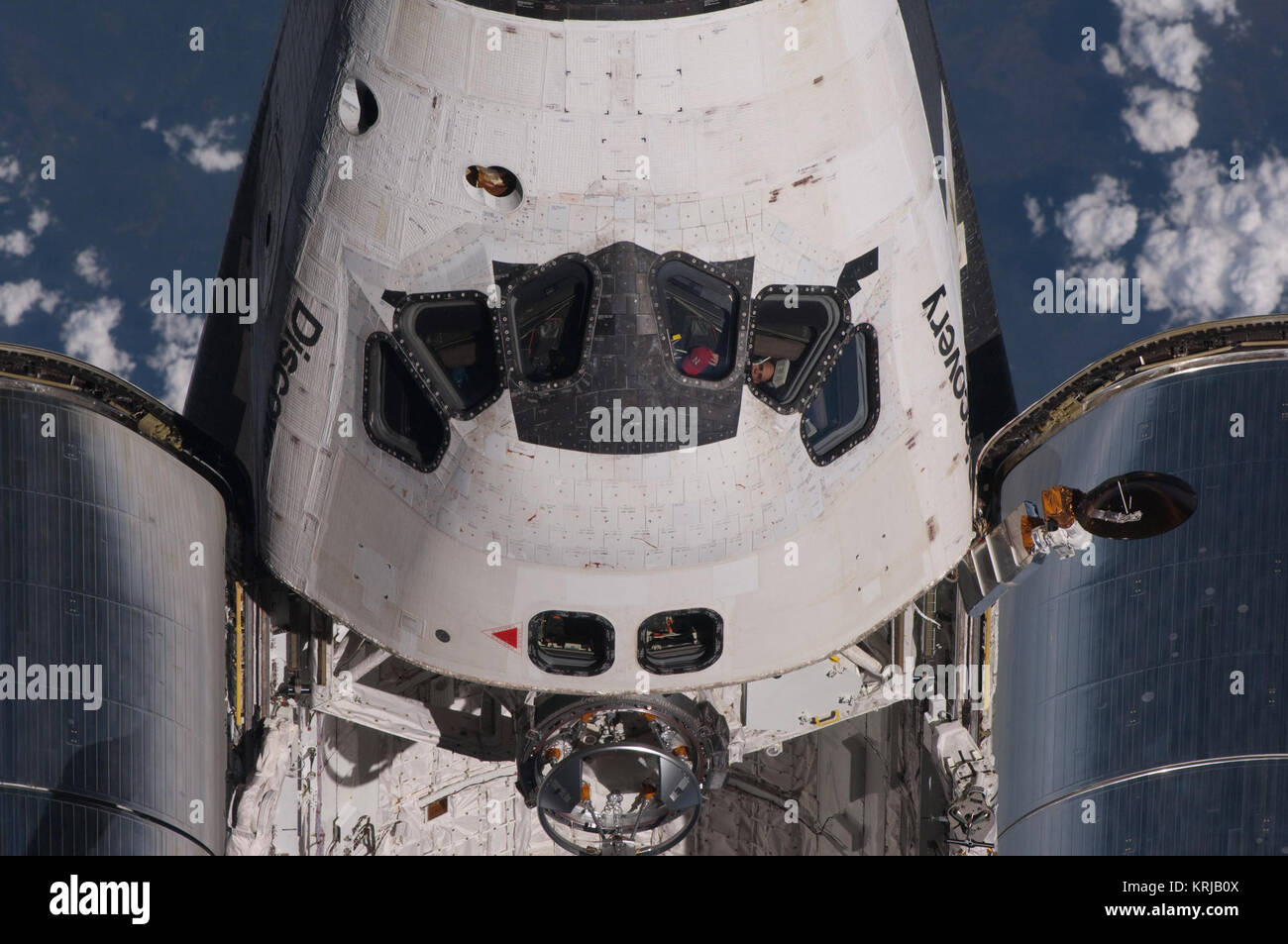 STS-131 RPM Discovery's crew cabin Stock Photo - Alamy
