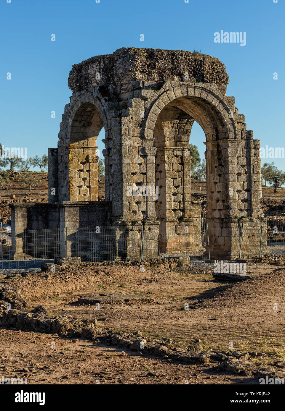 The Roman ruins of Caparra are located in the pasture Casablanca, among ...