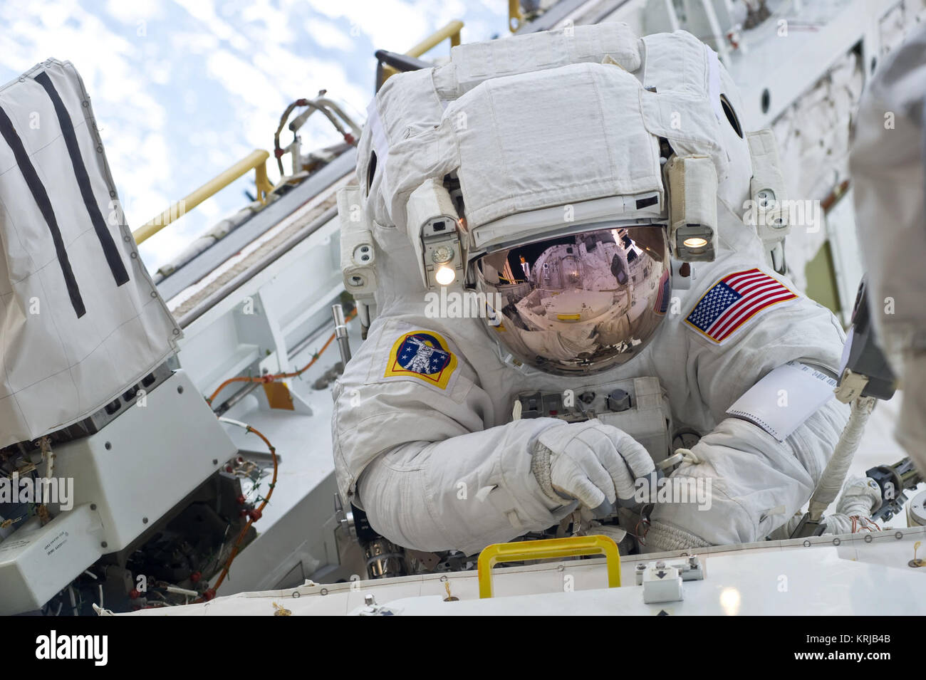 STS-131 EVA3 Clayton Anderson 1 Stock Photo - Alamy