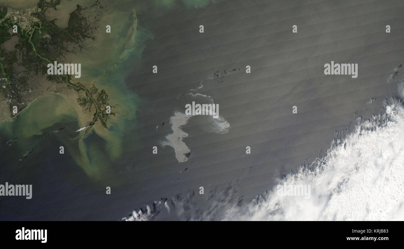 Oil Leak from Damaged Well in Gulf of Mexico, Extracted Stock Photo - Alamy