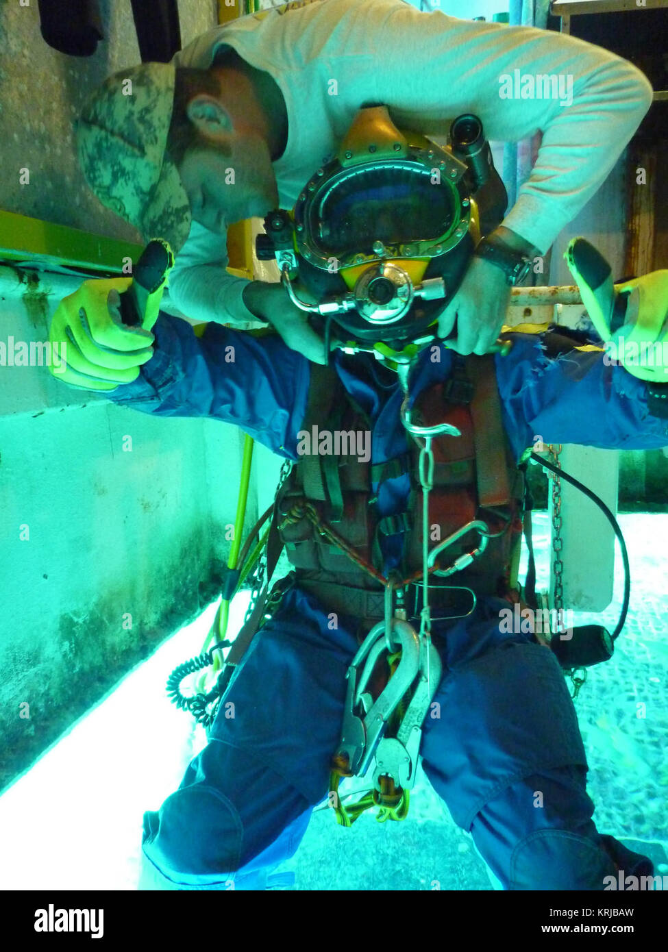 NEEMO 14 Bender performing suit checkout Stock Photo - Alamy
