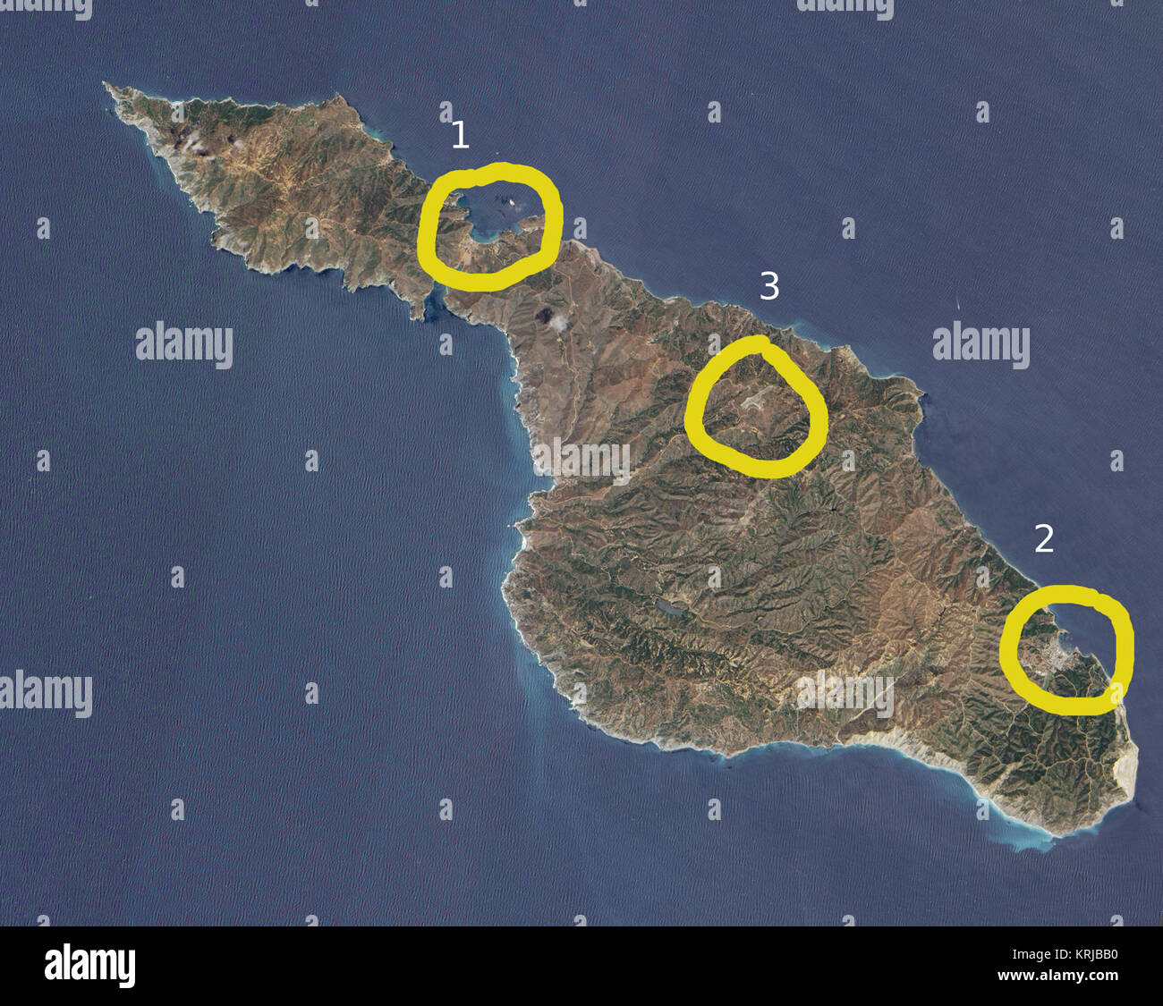 IDL TIFF file Santa Catalina NASA EO with numbers Stock Photo - Alamy