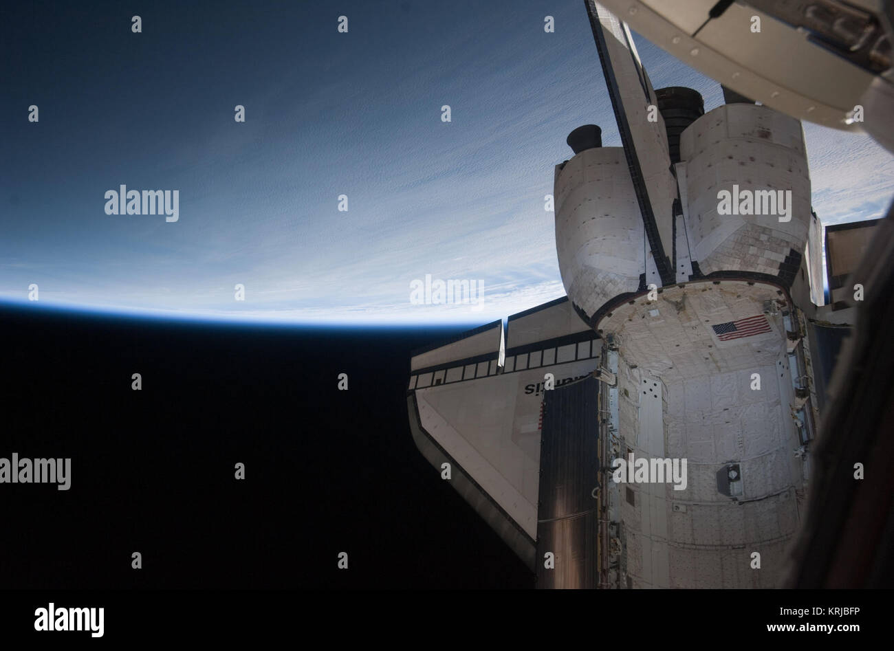 Atlantis Aft While Docked With ISS STS-132 Stock Photo - Alamy