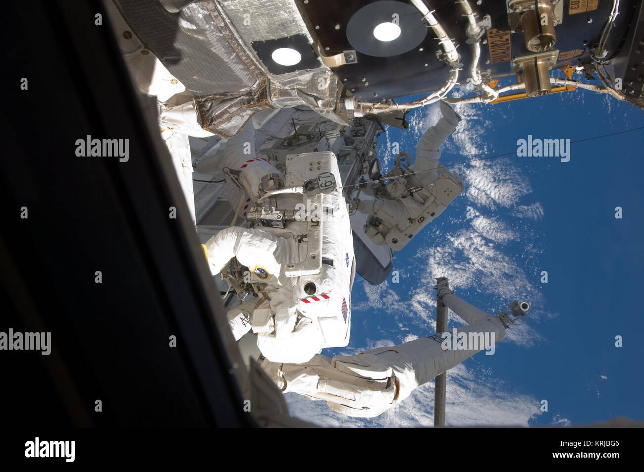 STS132 EVA3 1 Stock Photo - Alamy