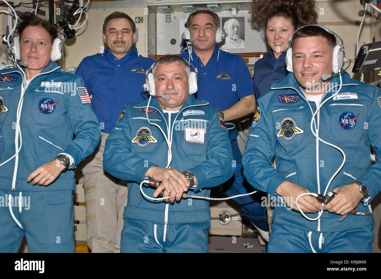 Expedition 24 inflight crew portrait Stock Photo - Alamy
