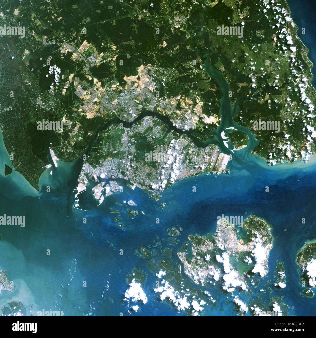 Singapore Landsat 5 Stock Photo - Alamy