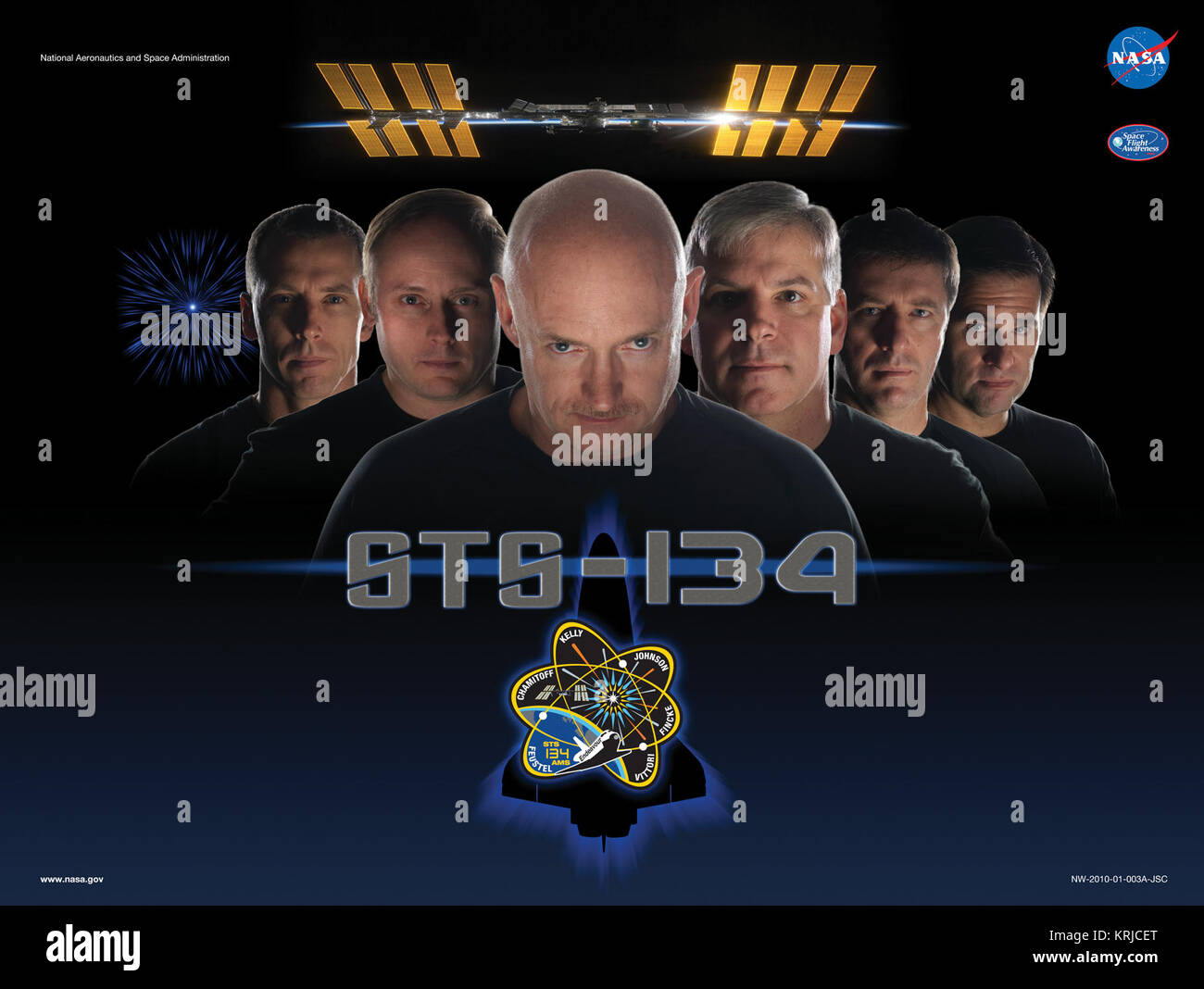 NASA STS-134 Official Mission Poster Stock Photo - Alamy
