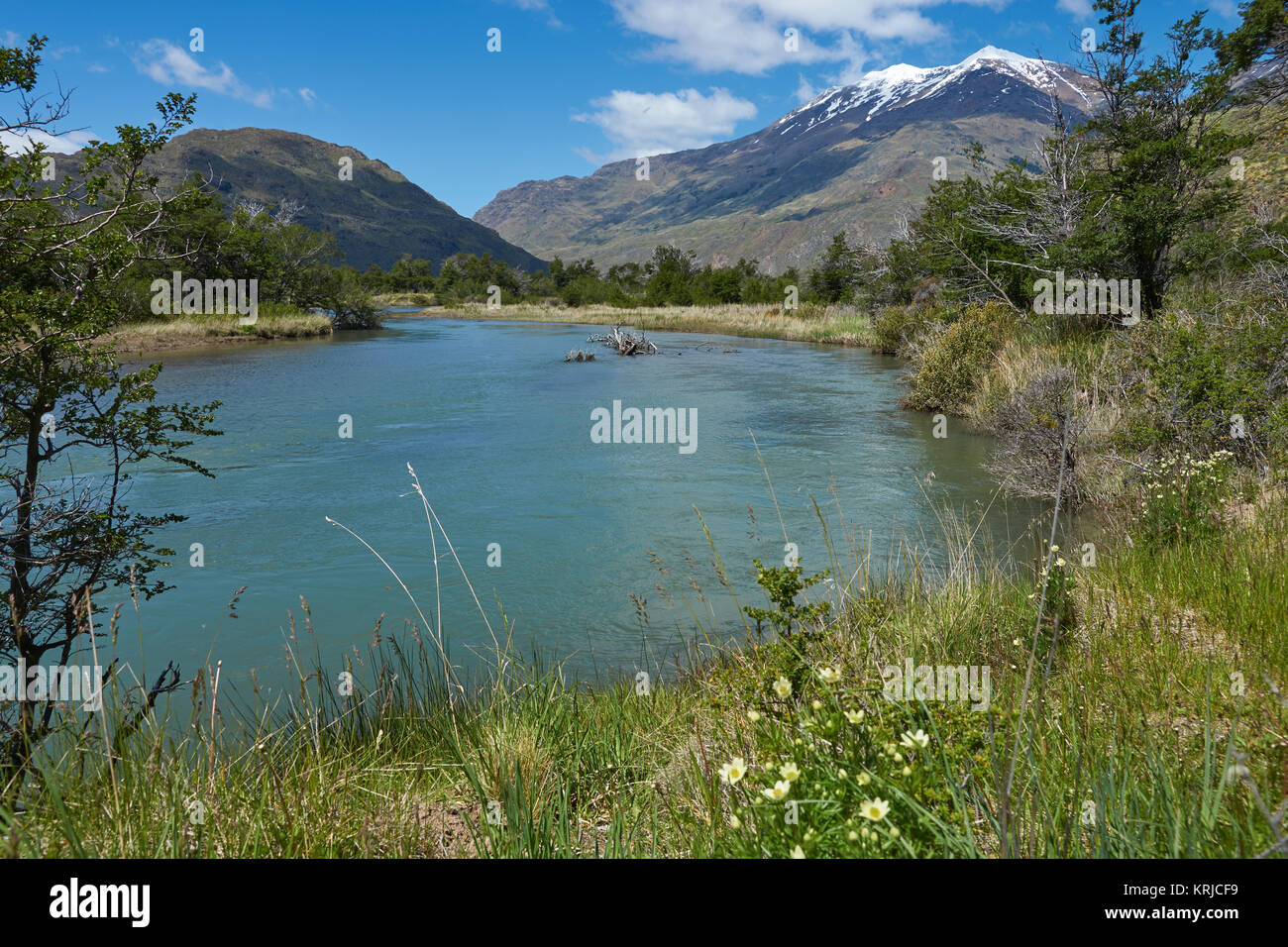 Rio Chacabuco in Valle Chacabuco in northern Patagonia, Chile Stock ...