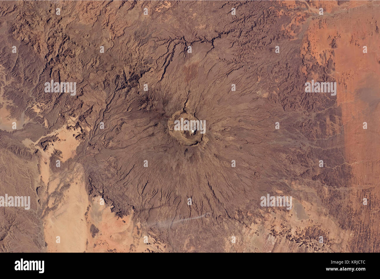 Emi Koussi Volcano, Chad From ISS Stock Photo - Alamy