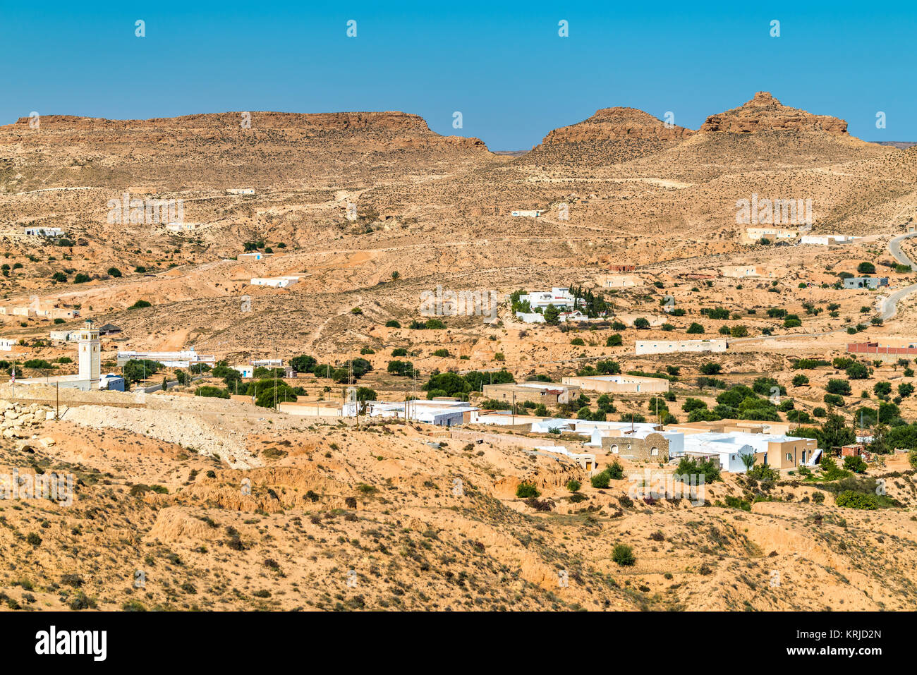 Typical Tunisian landscape in the Medenine Governorate. North Africa ...