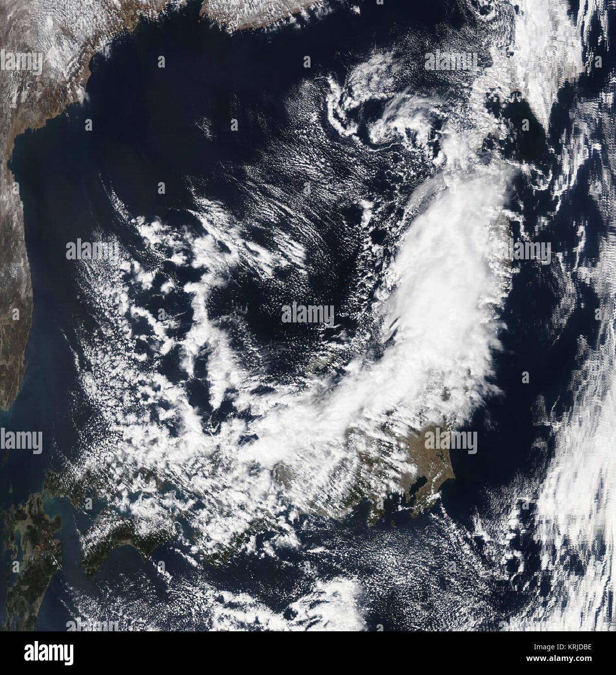 NASA Satellite Image of Japan Captured March 11, 2011 Stock Photo - Alamy