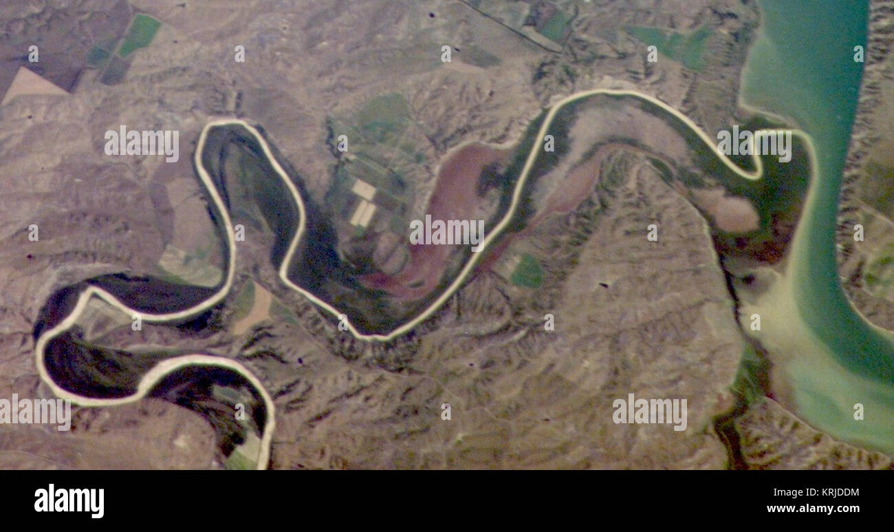 White River and Missouri River from space 1 crop Stock Photo - Alamy