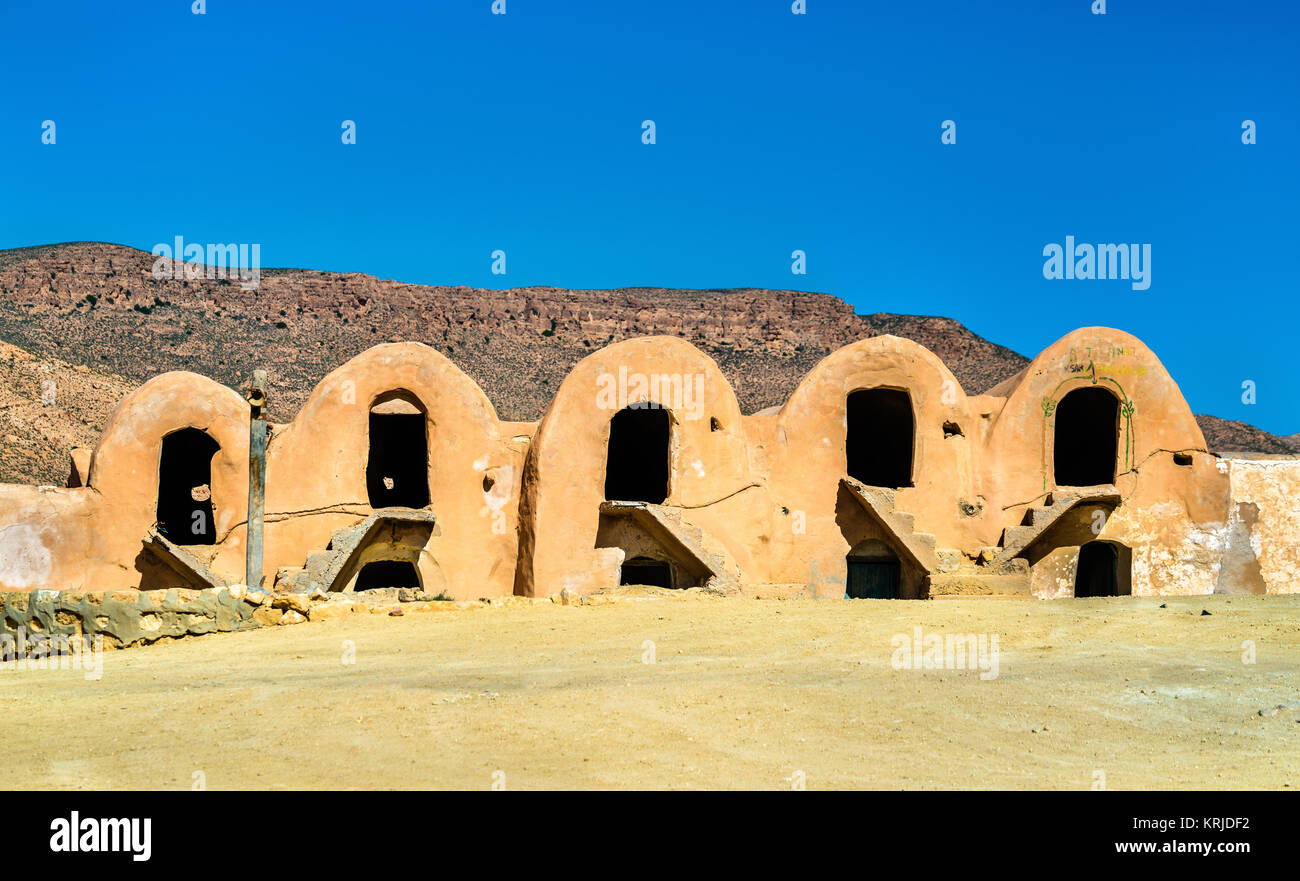 Ksar Hallouf, a fortified village in the Medenine Governorate, Southern ...