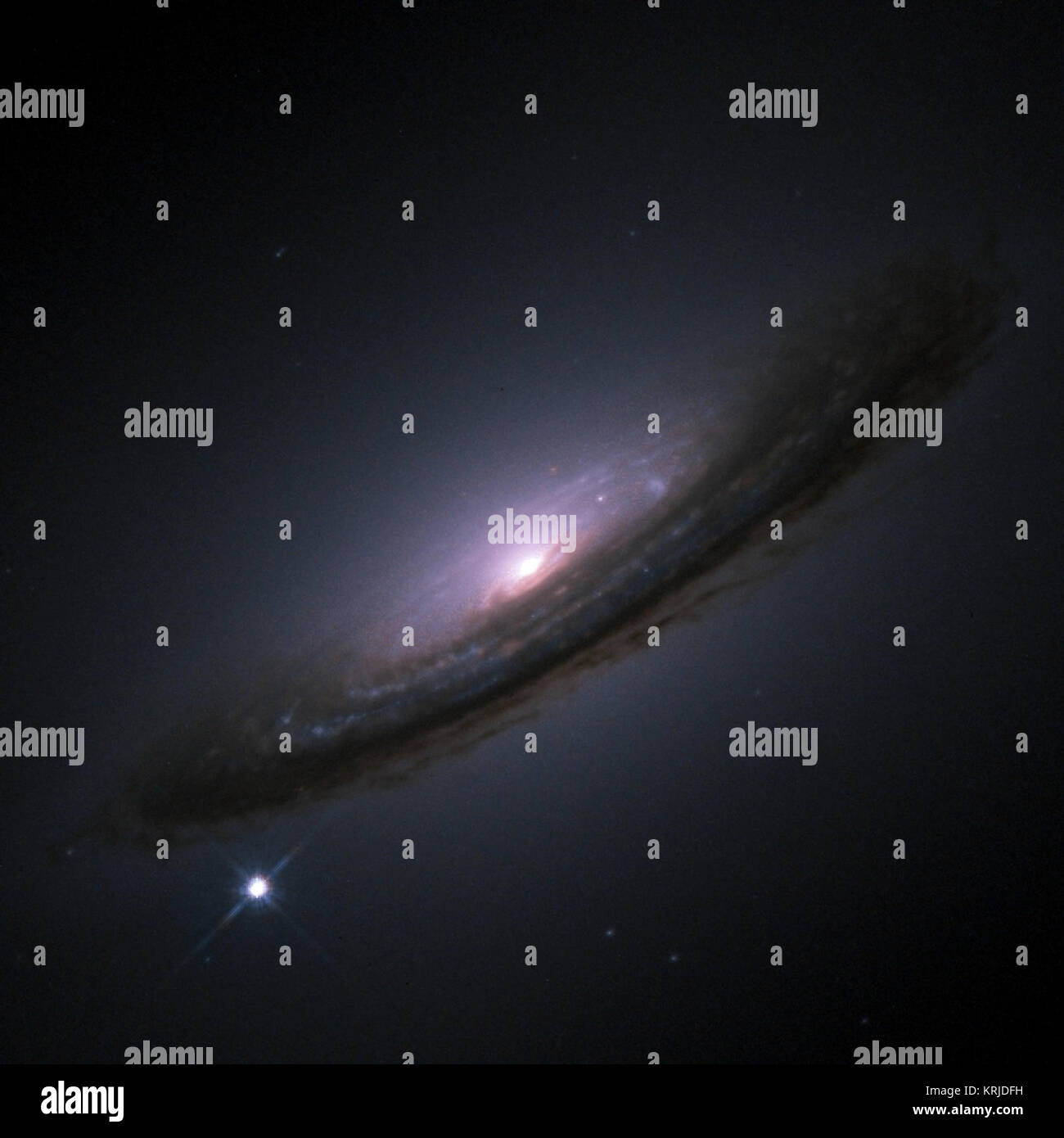 This image obtained by the Hubble Space Telescope shows the galaxy NGC ...