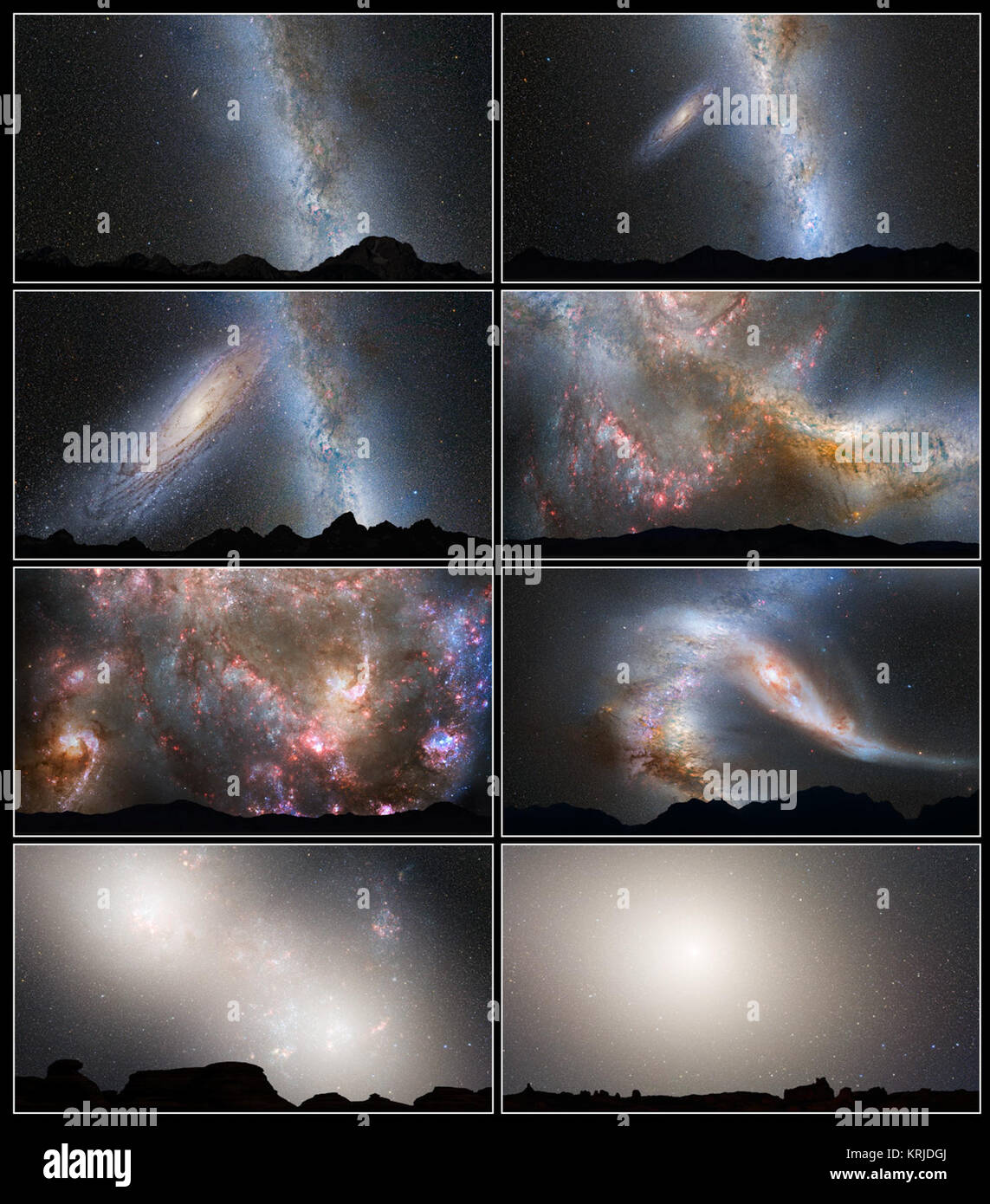 Time Lapse Of Galaxies Colliding