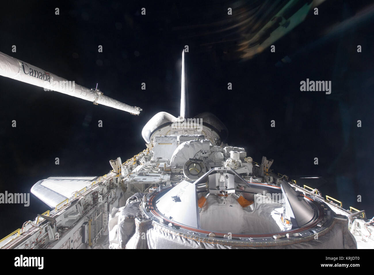 STS-134 Endeavour's payload bay in space Stock Photo - Alamy