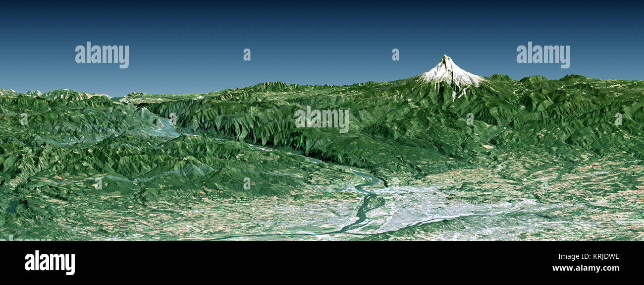 Columbia River Gorge NASA Stock Photo - Alamy